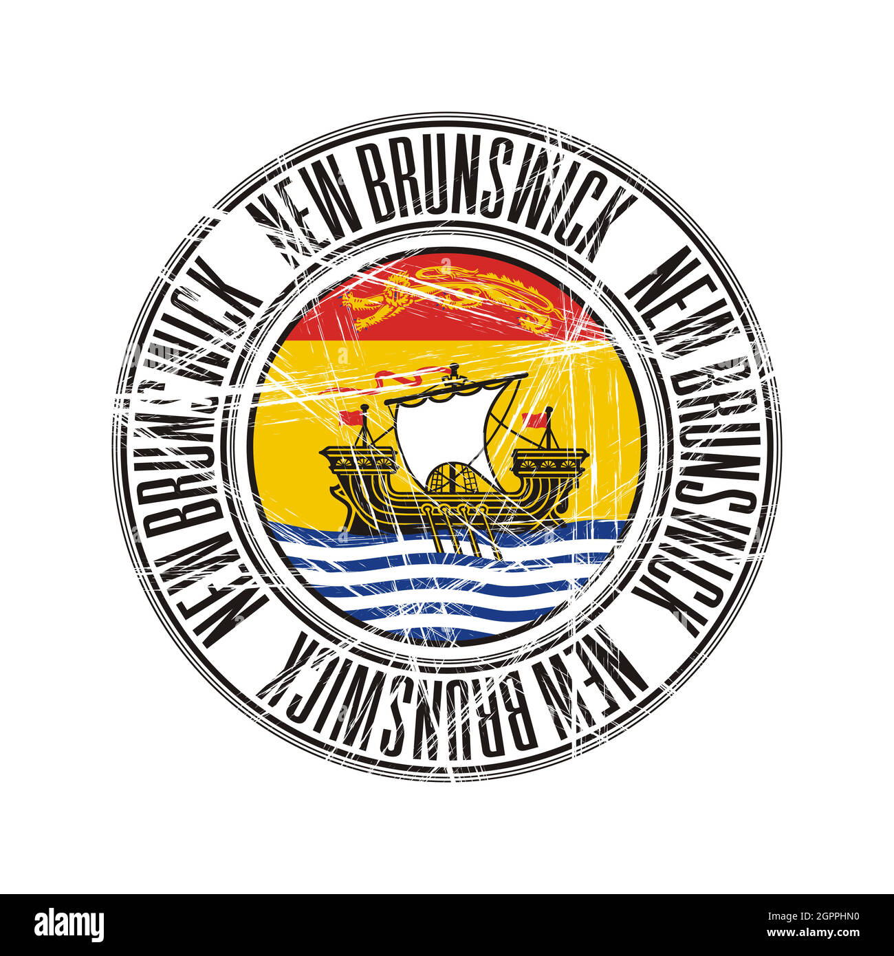 Drapeau de vecteur du nouveau brunswick Banque d'images détourées - Alamy