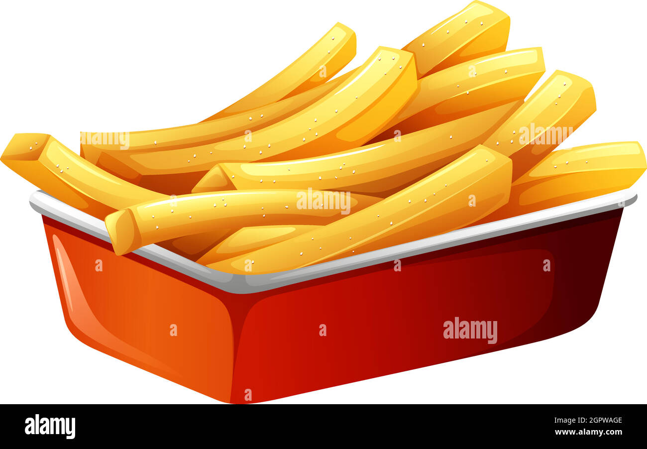 Barquette de frite à dessine r Banque d'images vectorielles - Alamy
