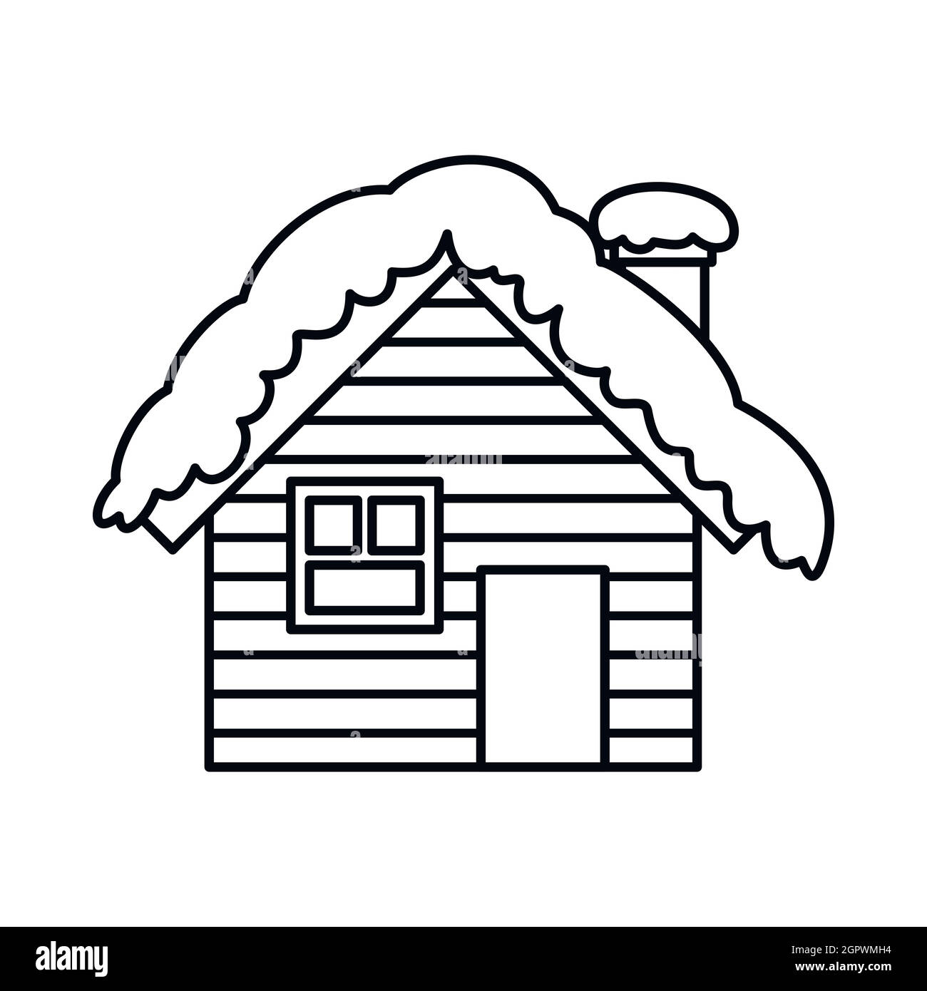 Chalet neige Banque d'images vectorielles - Alamy