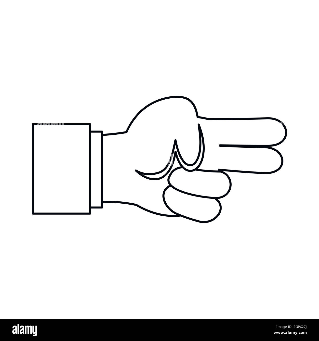 Symbole de deux doigts Banque d'images vectorielles - Page 2 - Alamy