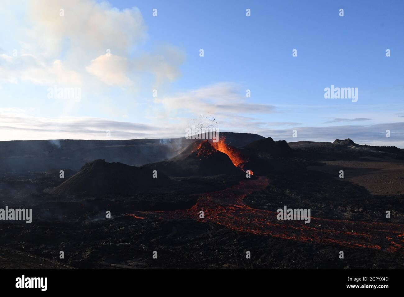 Iceland volcano aerial Banque de photographies et d’images à haute ...