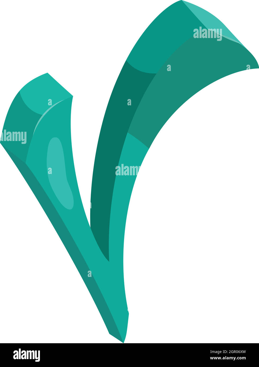 Cartoon positive tick symbol Banque d'images vectorielles - Alamy