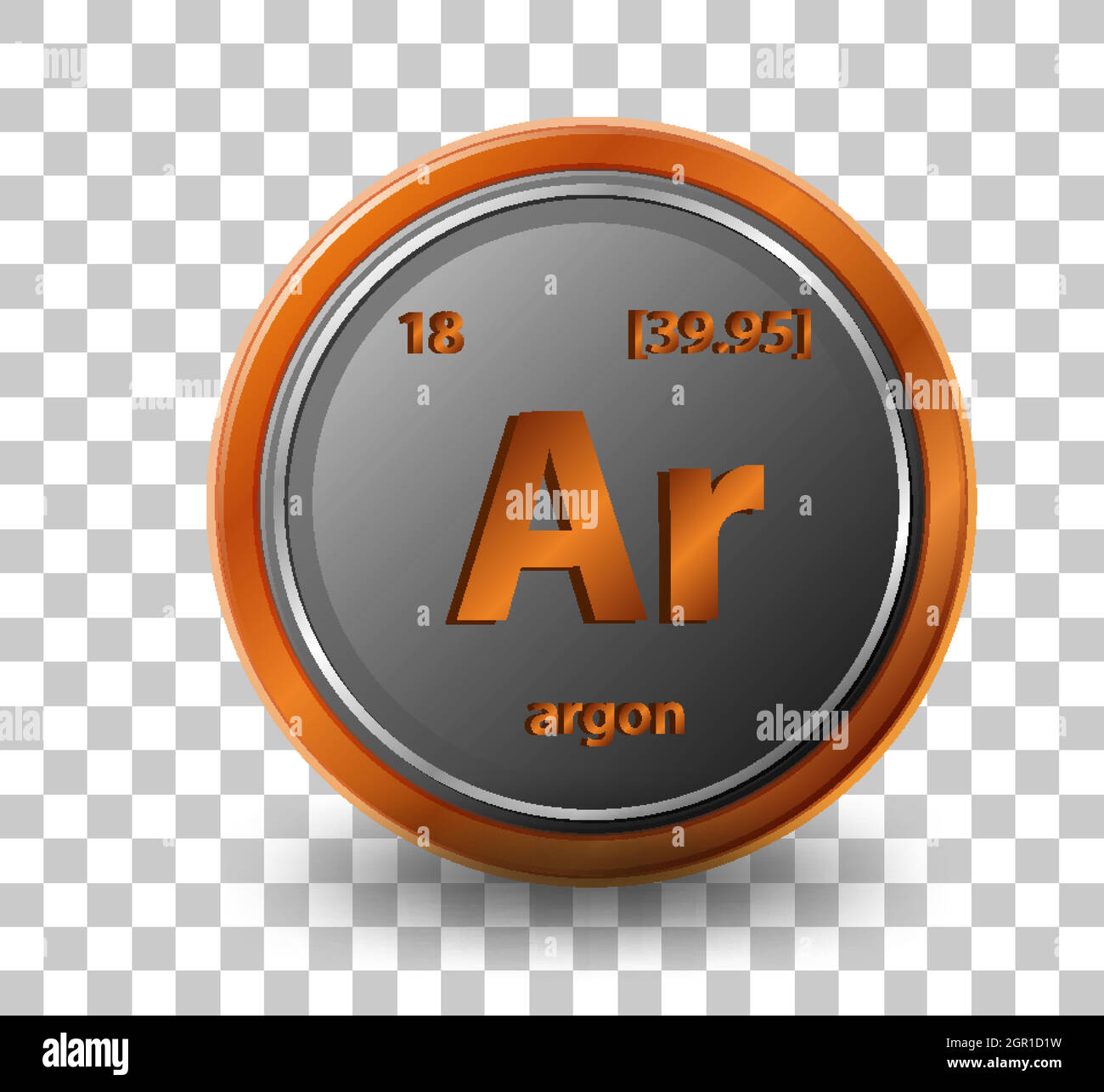 Argon chemical symbol Banque d'images vectorielles - Alamy