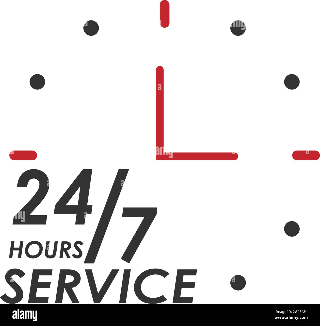 24 heures logo icône dessin vectoriel d'illustration Image Vectorielle ...