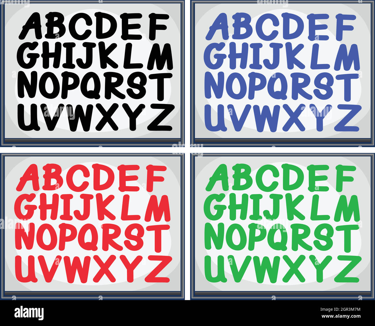 English alphabet illustration Banque d'images vectorielles - Alamy