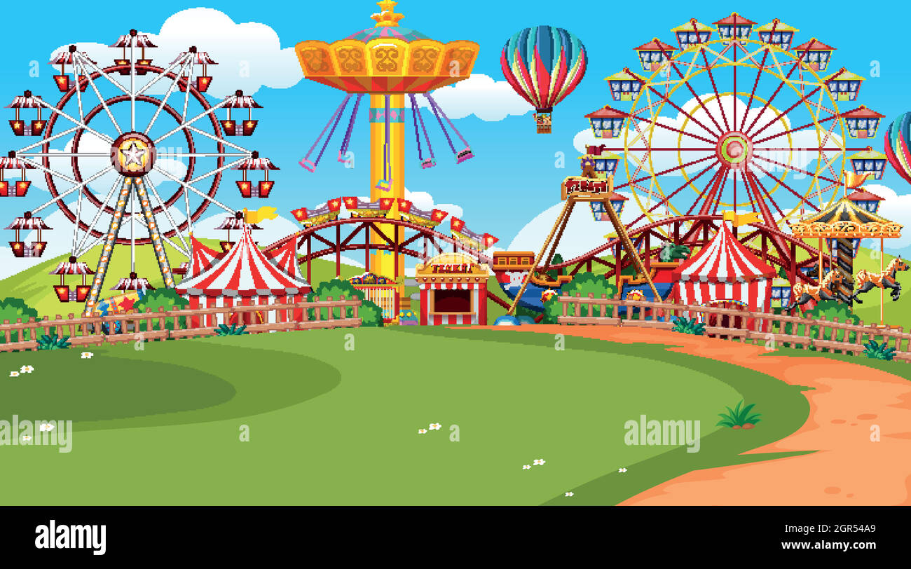 Promenade en fête foraine Banque d'images vectorielles - Alamy