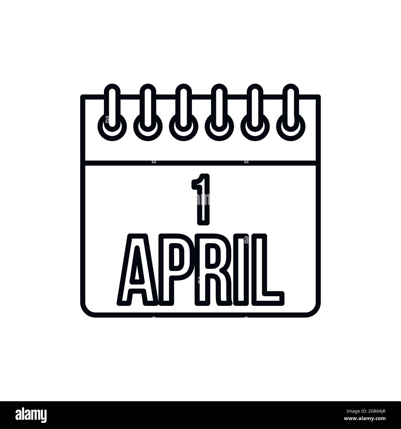 Icon april calendar Banque d'images vectorielles - Alamy