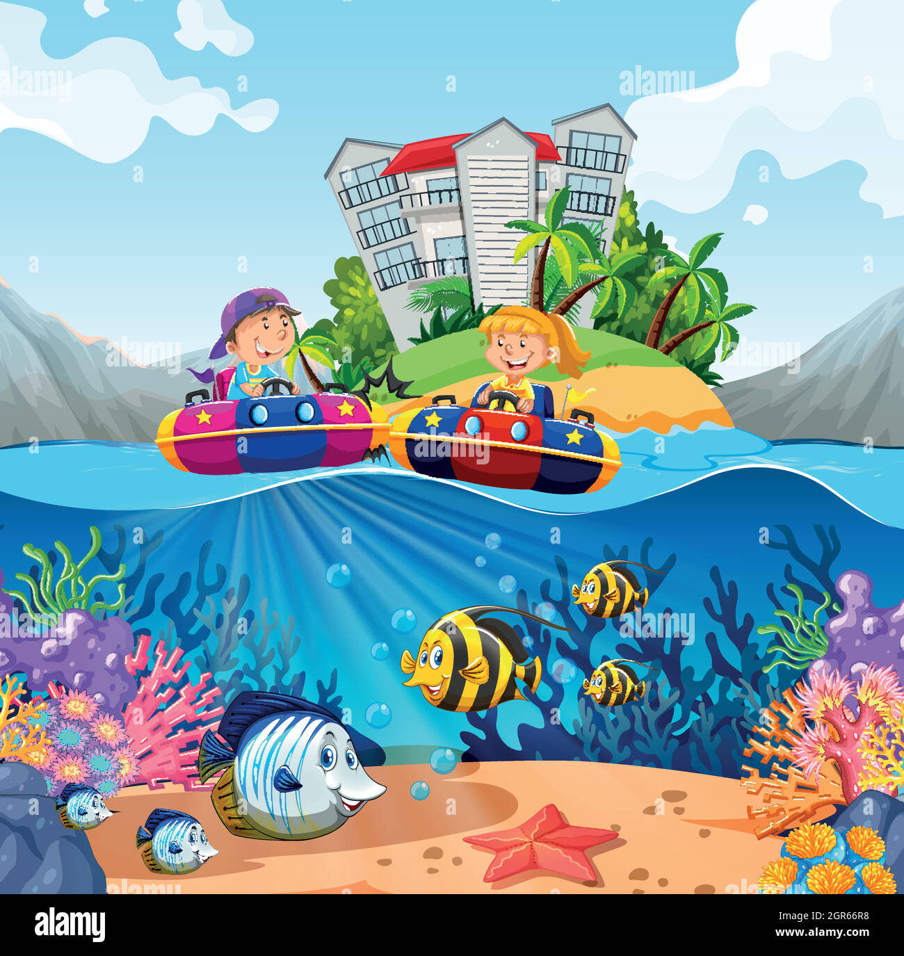 Bateau animal Banque d'images vectorielles - Alamy