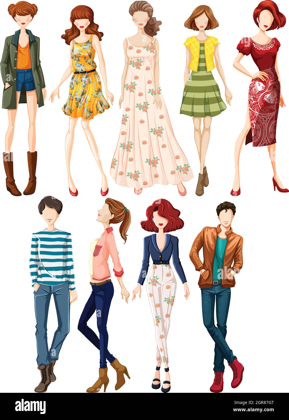 Dessin de mode Banque d'images vectorielles - Page 2 - Alamy
