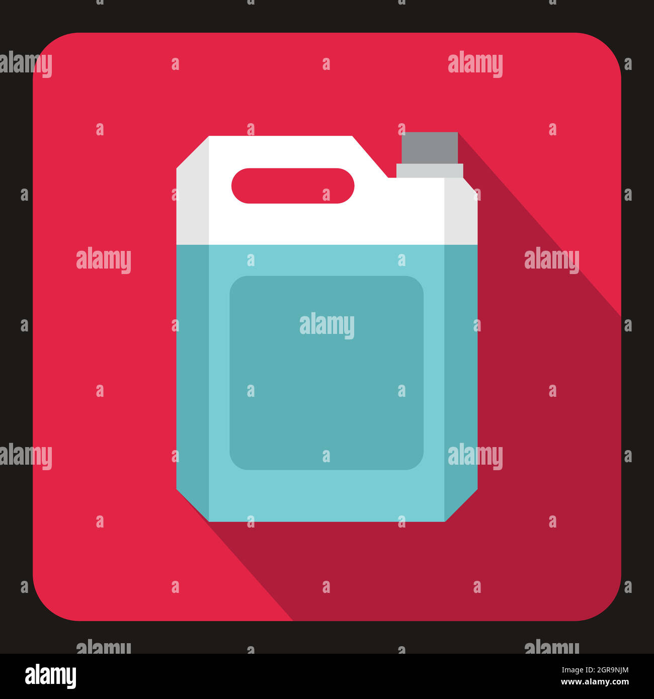 Plastic jerry can icon flat Banque de photographies et d’images à haute ...