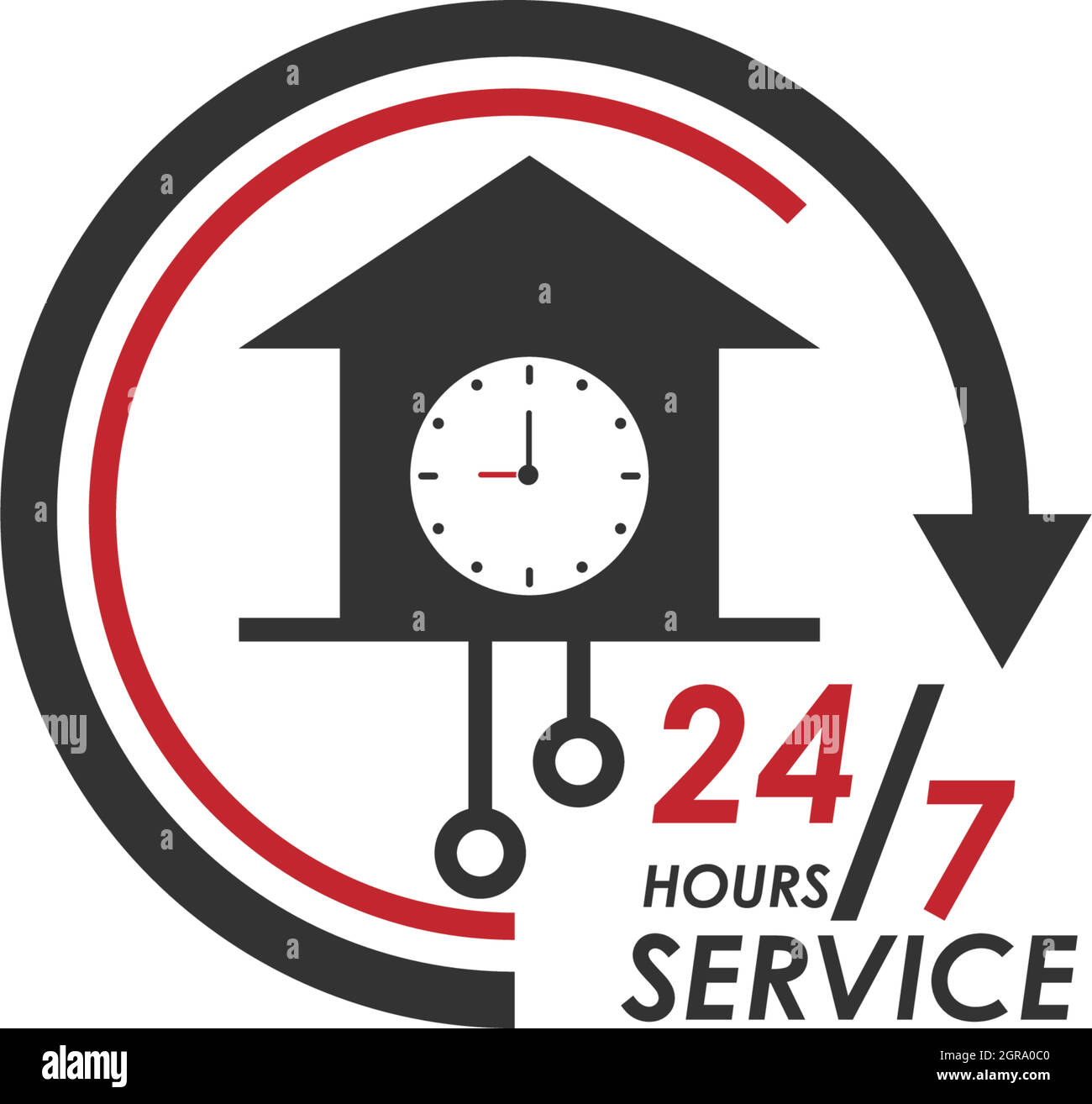 24 heures logo icône dessin vectoriel d'illustration Image Vectorielle ...