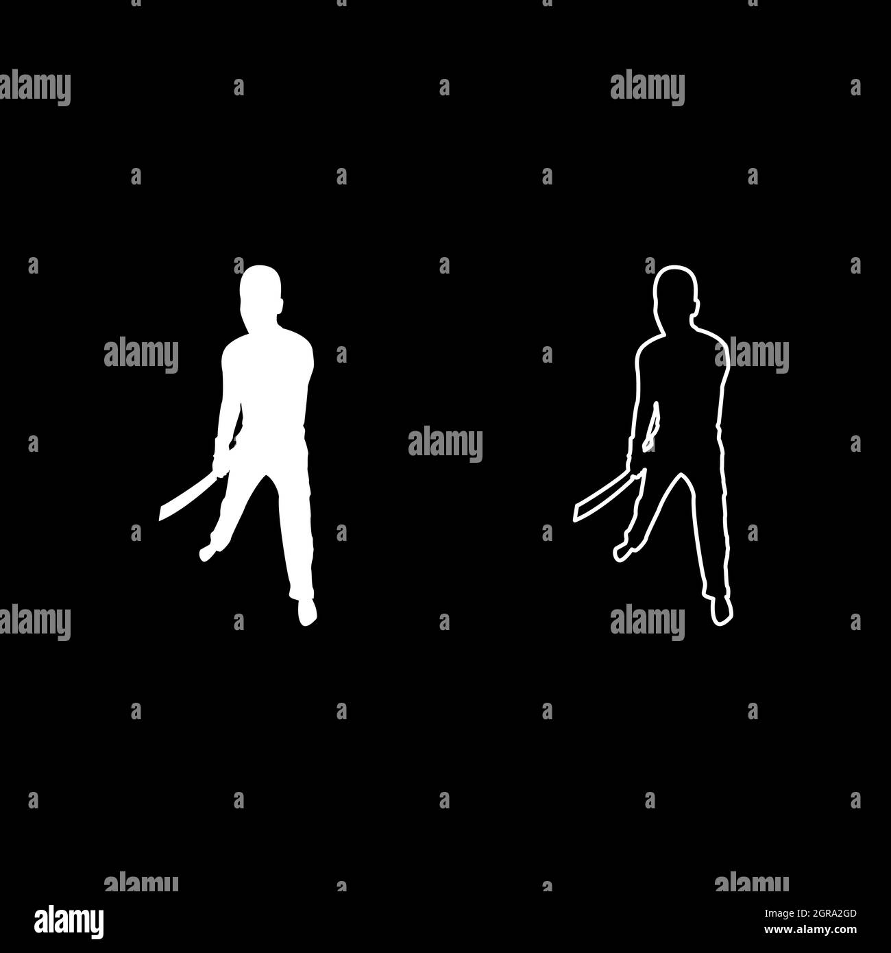 Homme avec une machette d'épée armes froides en main militaire Soldier ...