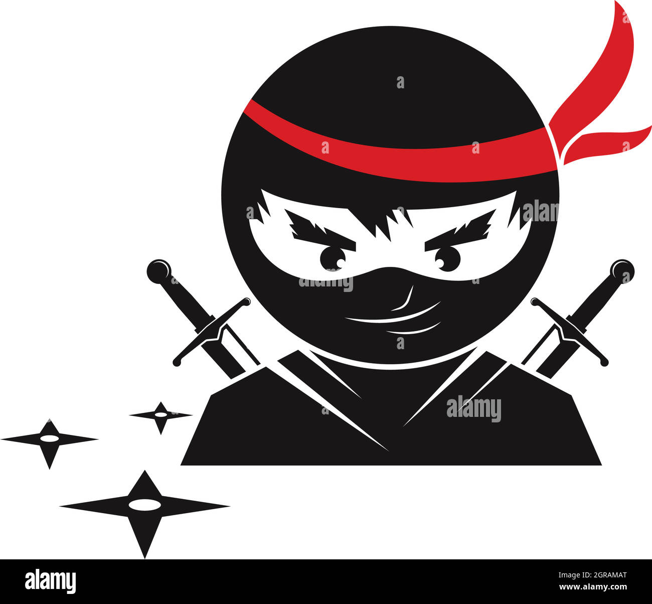 Ninja kawaii Banque d'images vectorielles - Alamy