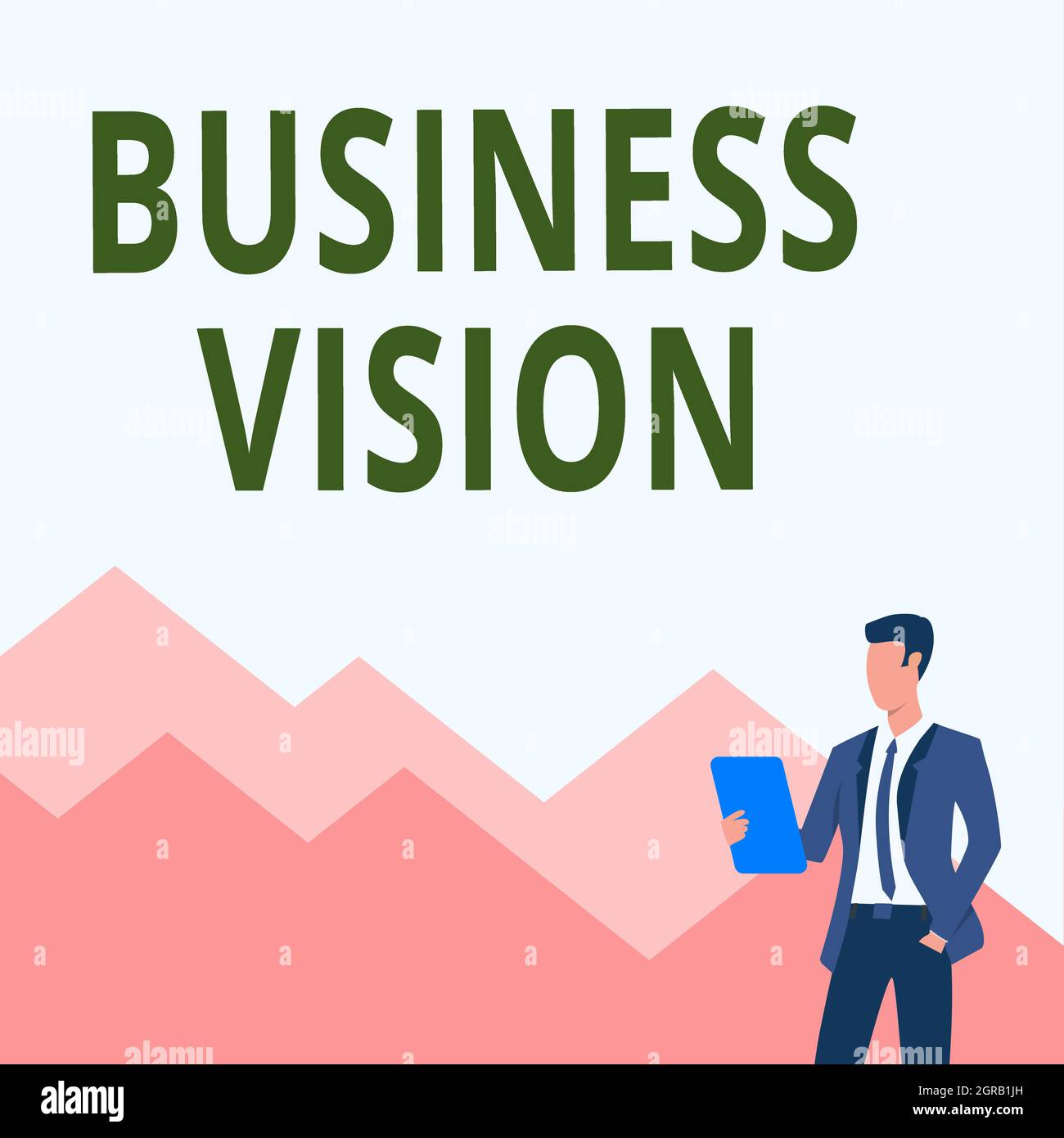 Légende présentant la vision de l'entreprise. Vitrine d'affaires ...