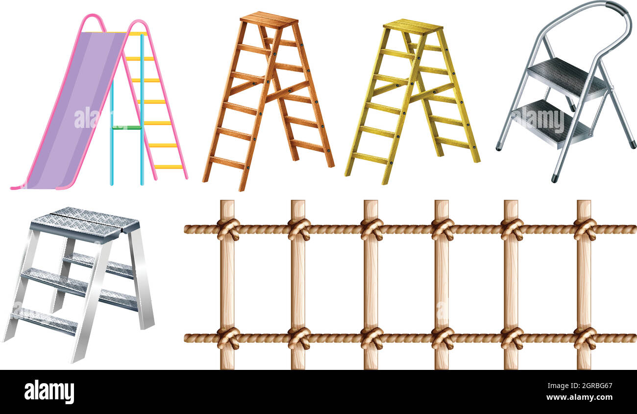 Différents types d'échelles Image Vectorielle Stock - Alamy