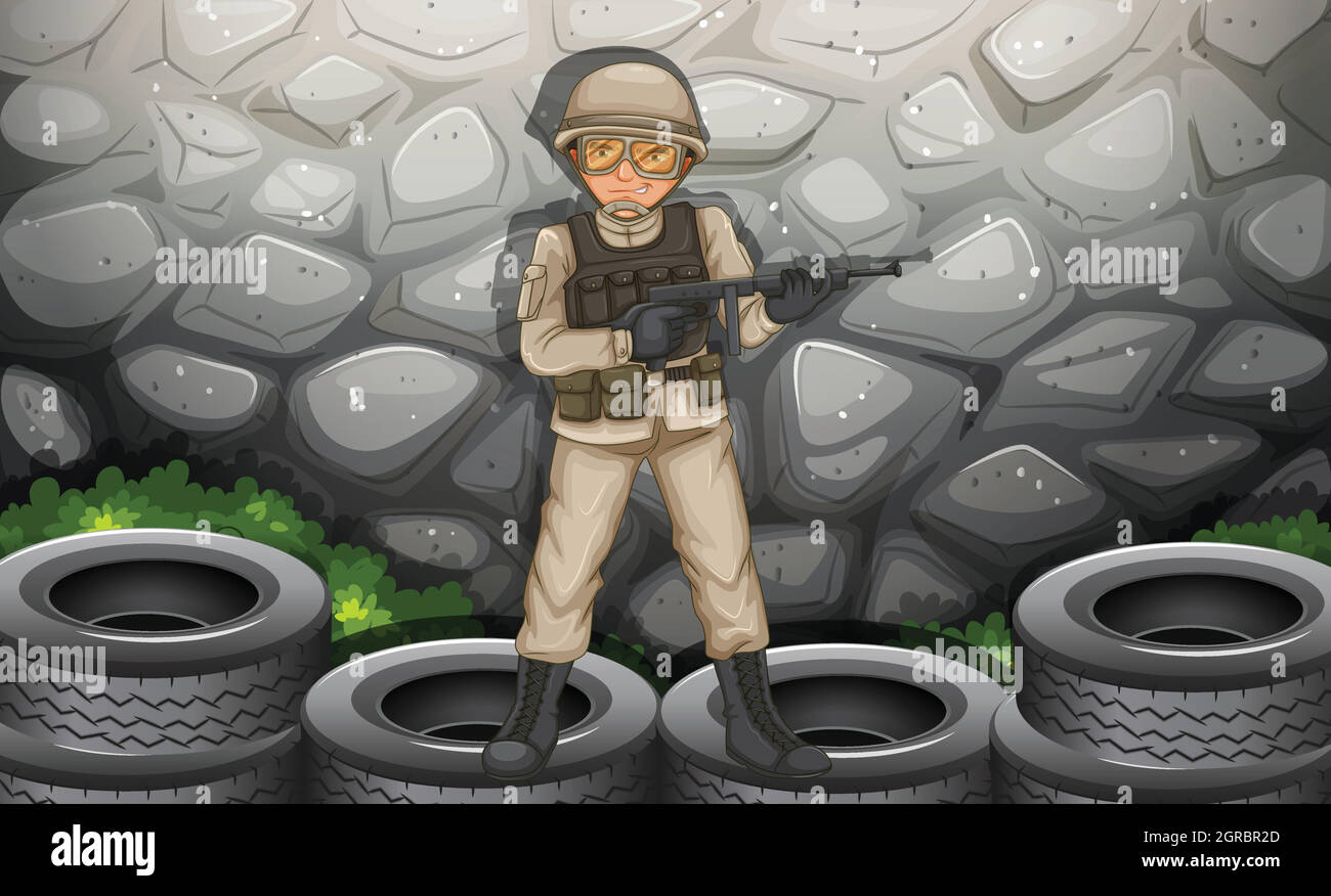 Soldat mercenaire Banque d'images vectorielles - Alamy