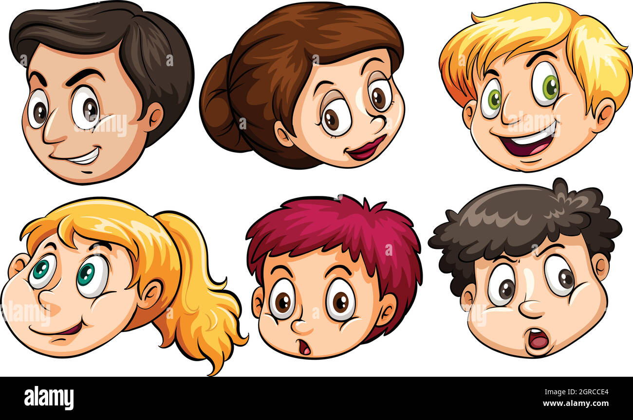 Les expressions du visage d'une femmes Banque de photographies et d ...