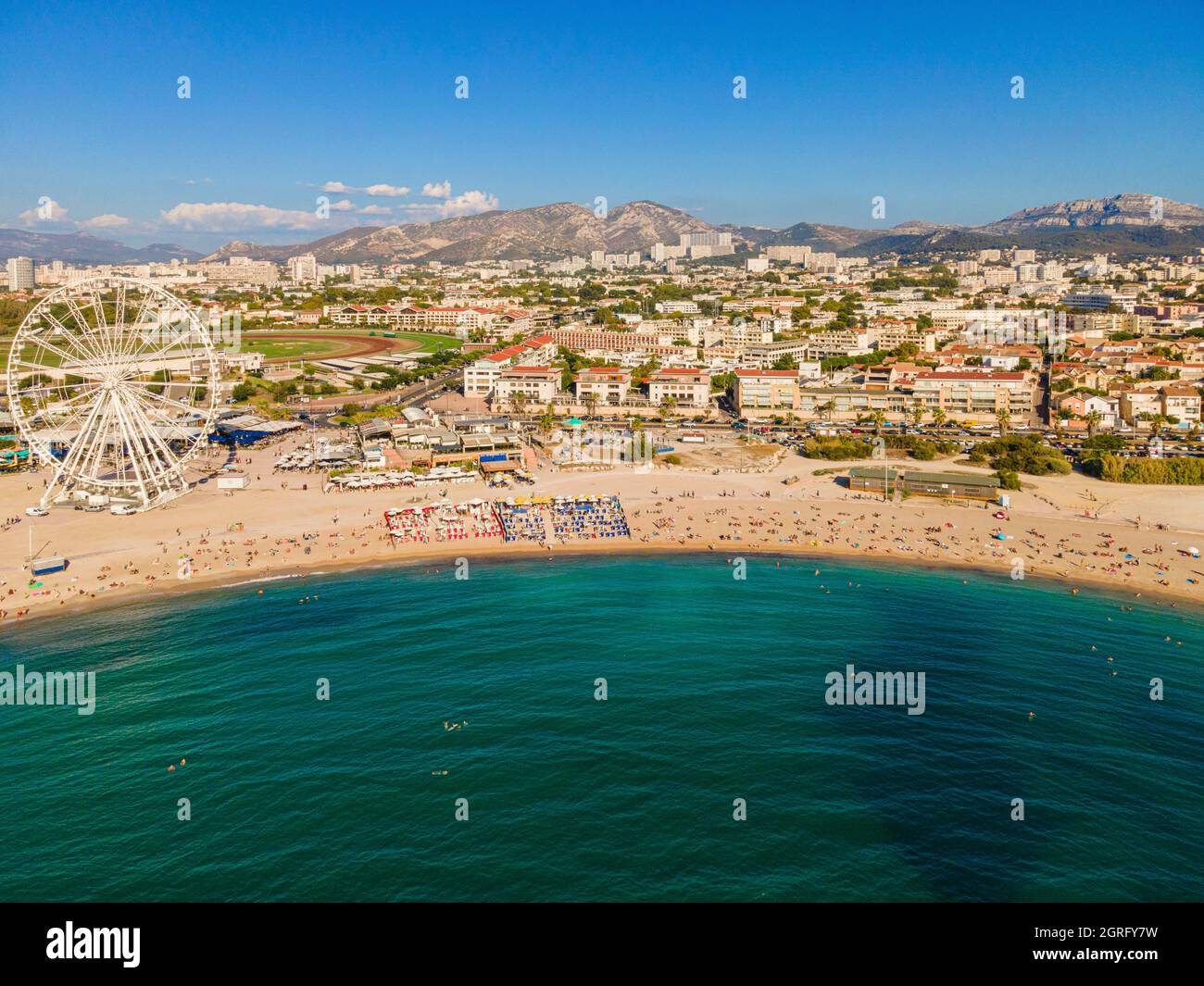 France, Bouches du Rhône, Marseille, les plages du Prado, la plage de ...