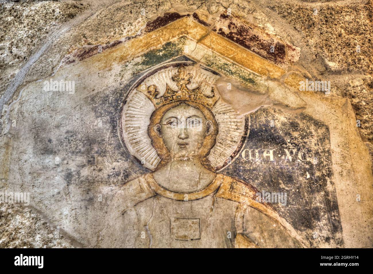 Vieille fresque byzantine Banque d'image et photos - Alamy