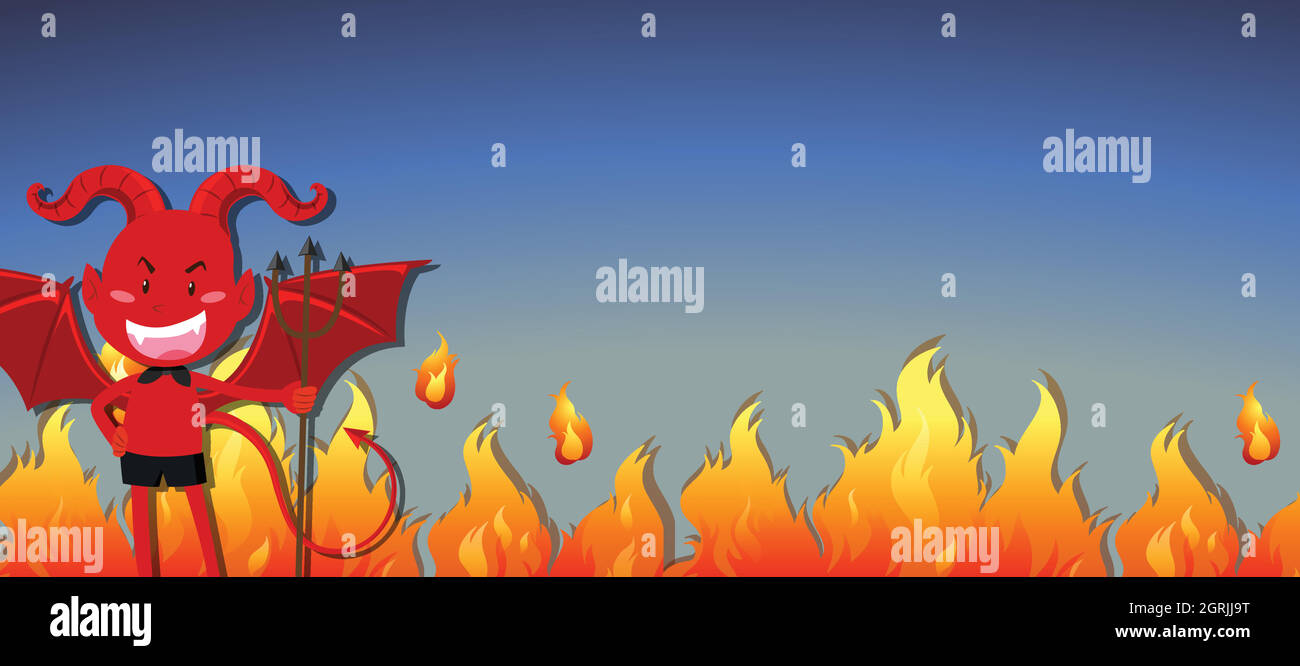 Avec le diable Banque d'images vectorielles - Alamy