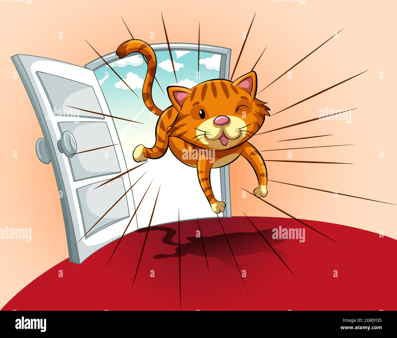 Dessin De Chat Qui Court