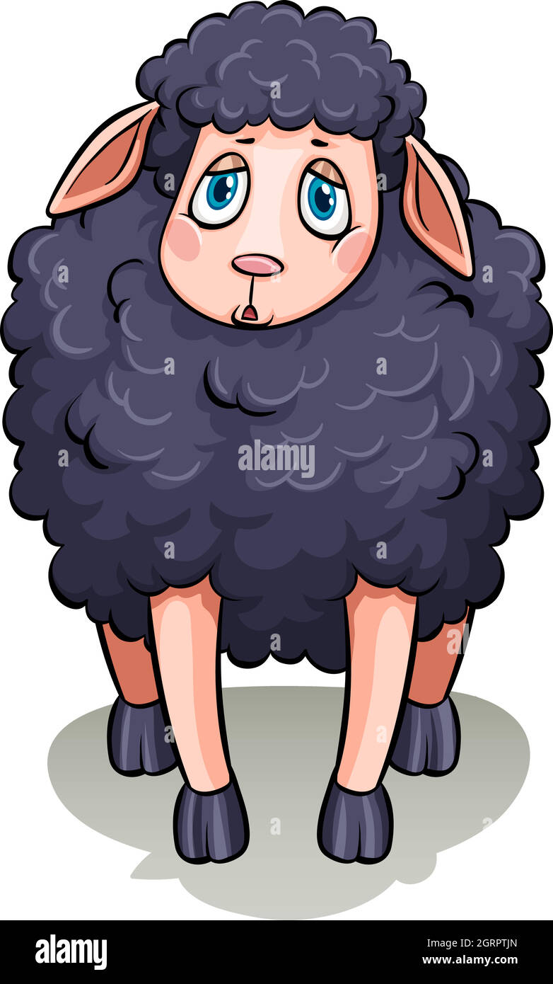 Mouton debout dessin Banque d'images vectorielles - Alamy