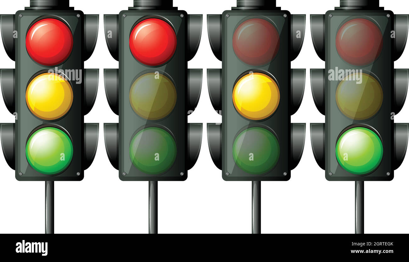 Feux de signalisation feux stop robots et feux de circulation Banque d ...