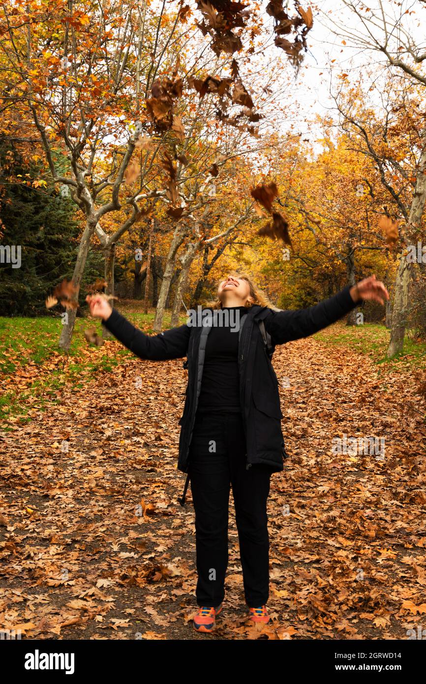 Chemin forestier en automne Banque de photographies et d’images à haute résolution - Alamy