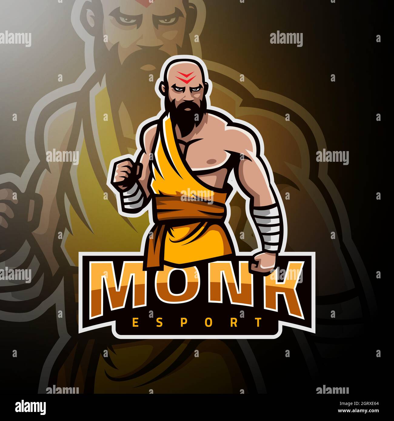 Moine barbu Banque d'images vectorielles - Alamy