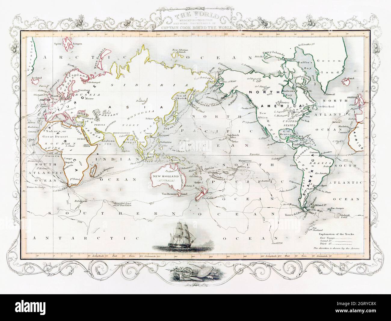 James cook map afrique Banque de photographies et d’images à haute ...
