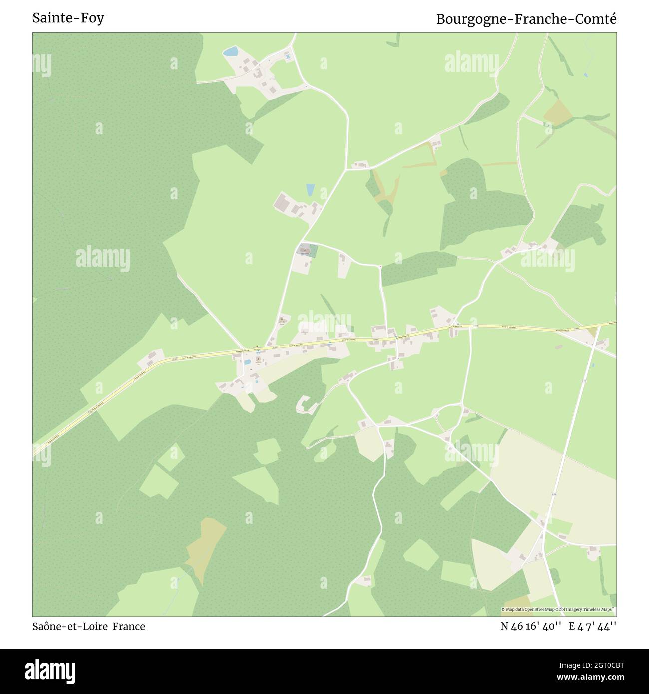 Sainte-Foy, Saône-et-Loire, France, Bourgogne-Franche-Comté, N 46 16 ...