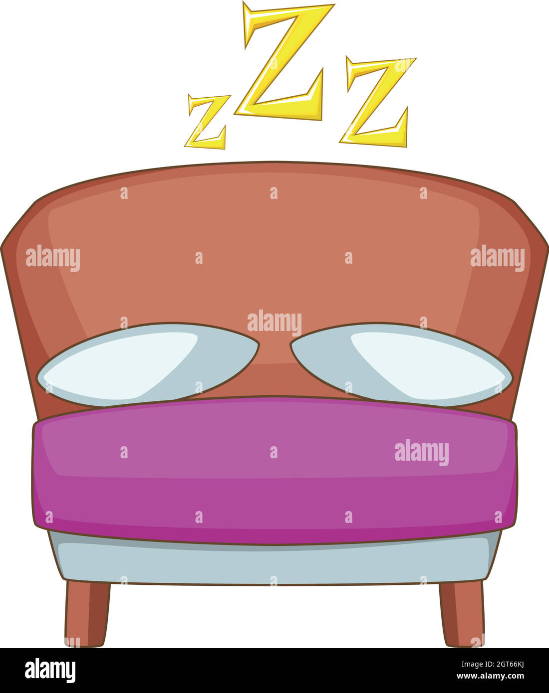 Bed furniture cartoon illustration Banque d'images vectorielles - Alamy