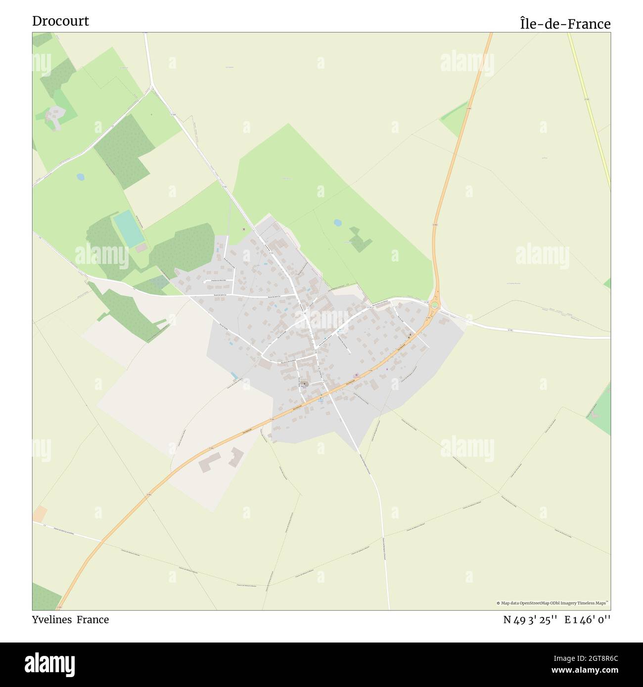 Drocourt, Yvelines, France, Île-de-France, N 49 3' 25'', E 1 46' 0 ...