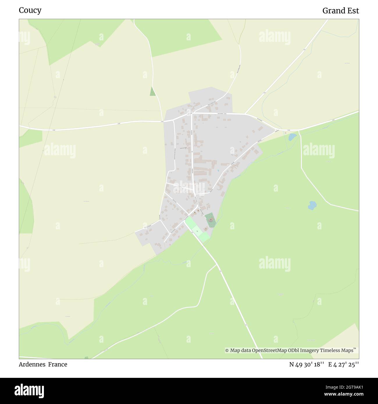 Coucy, Ardennes, France, Grand est, N 49 30' 18'', E 4 27' 25'', carte ...