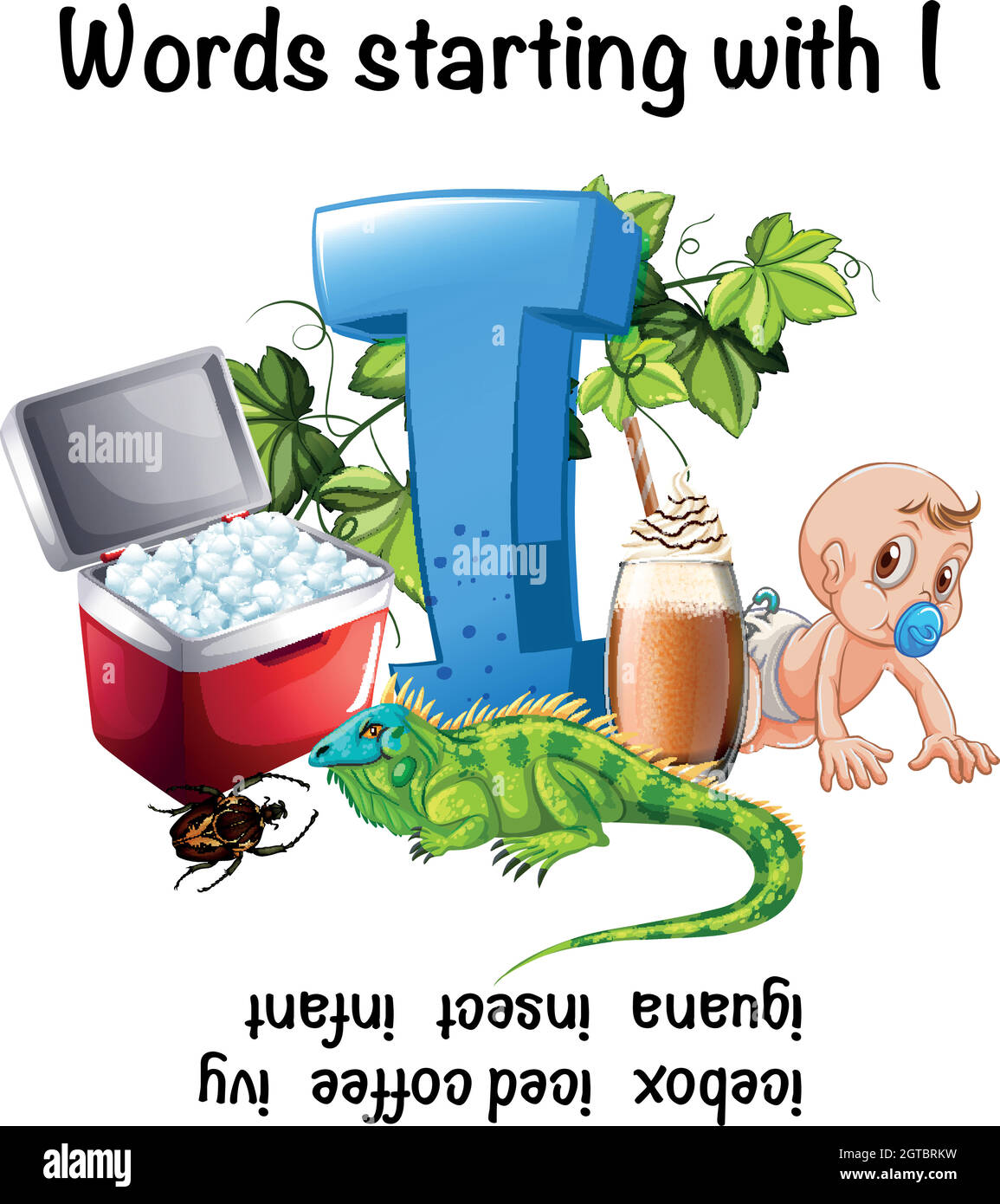 Lettre i calligraphie Banque d'images détourées - Alamy