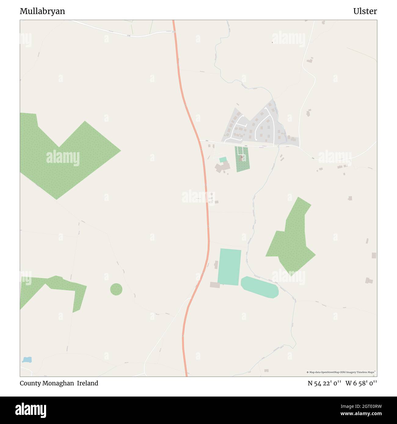 Mullabryan, Comté de Monaghan, Irlande, Ulster, N 54 22' 0'', W 6 58' 0 ...