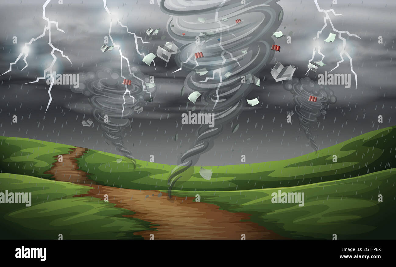 Le cyclone Banque d'images vectorielles - Alamy
