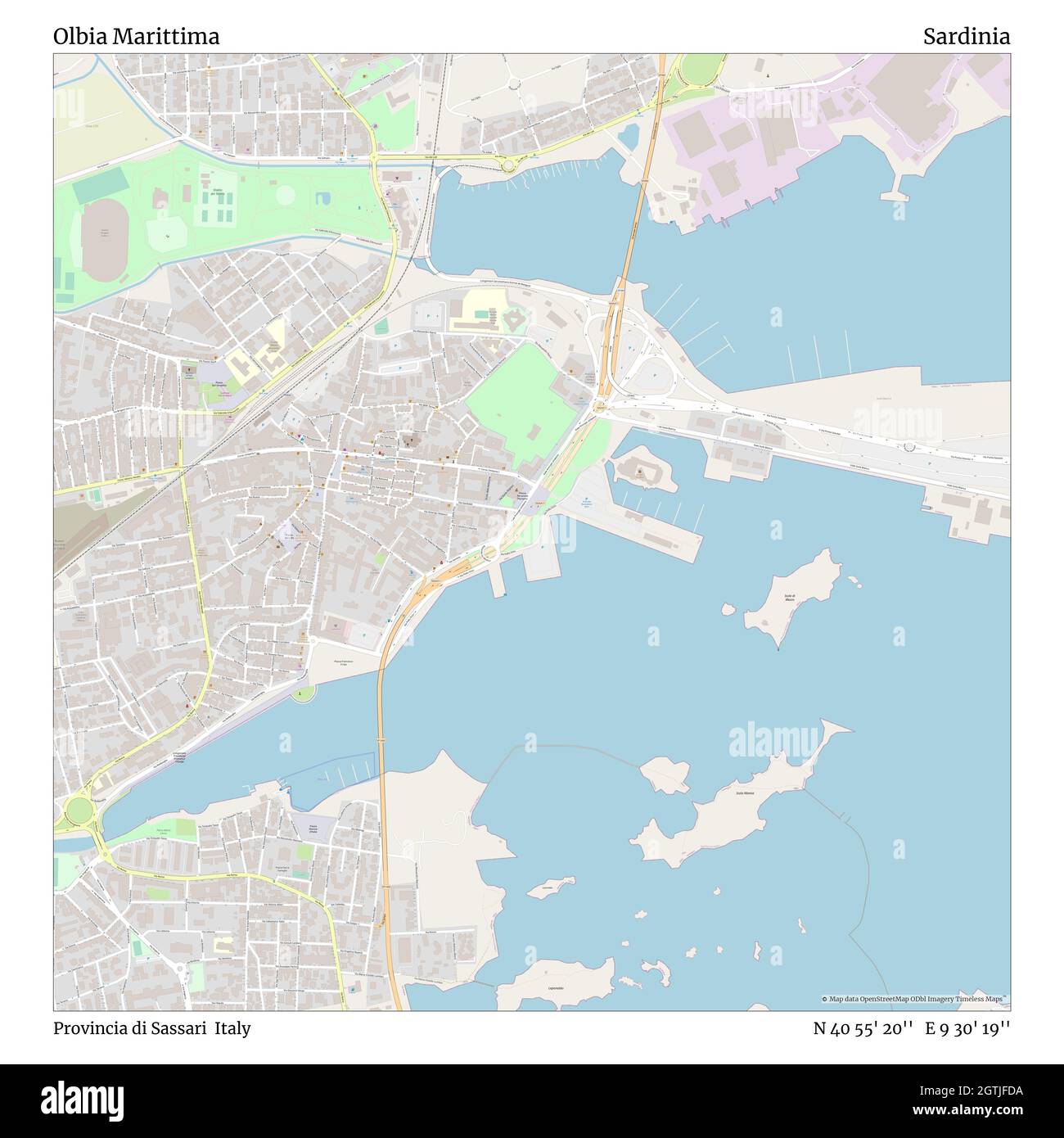 Olbia map Banque de photographies et d’images à haute résolution - Alamy