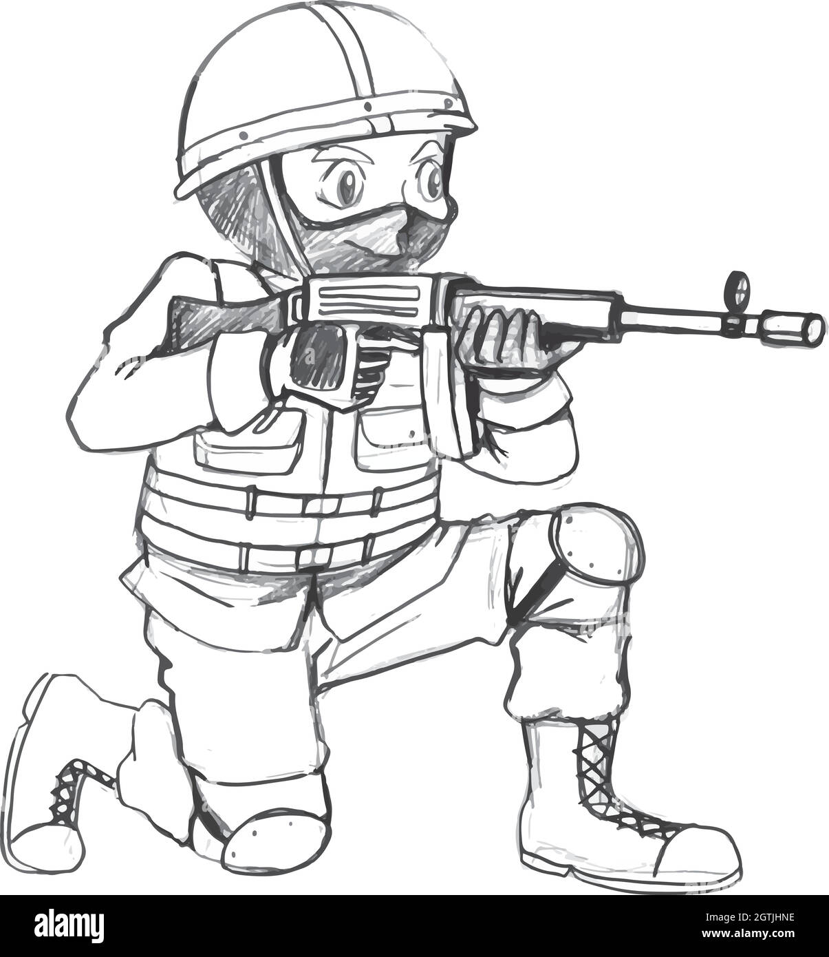 Dessin de soldat Banque de photographies et d’images à haute résolution ...