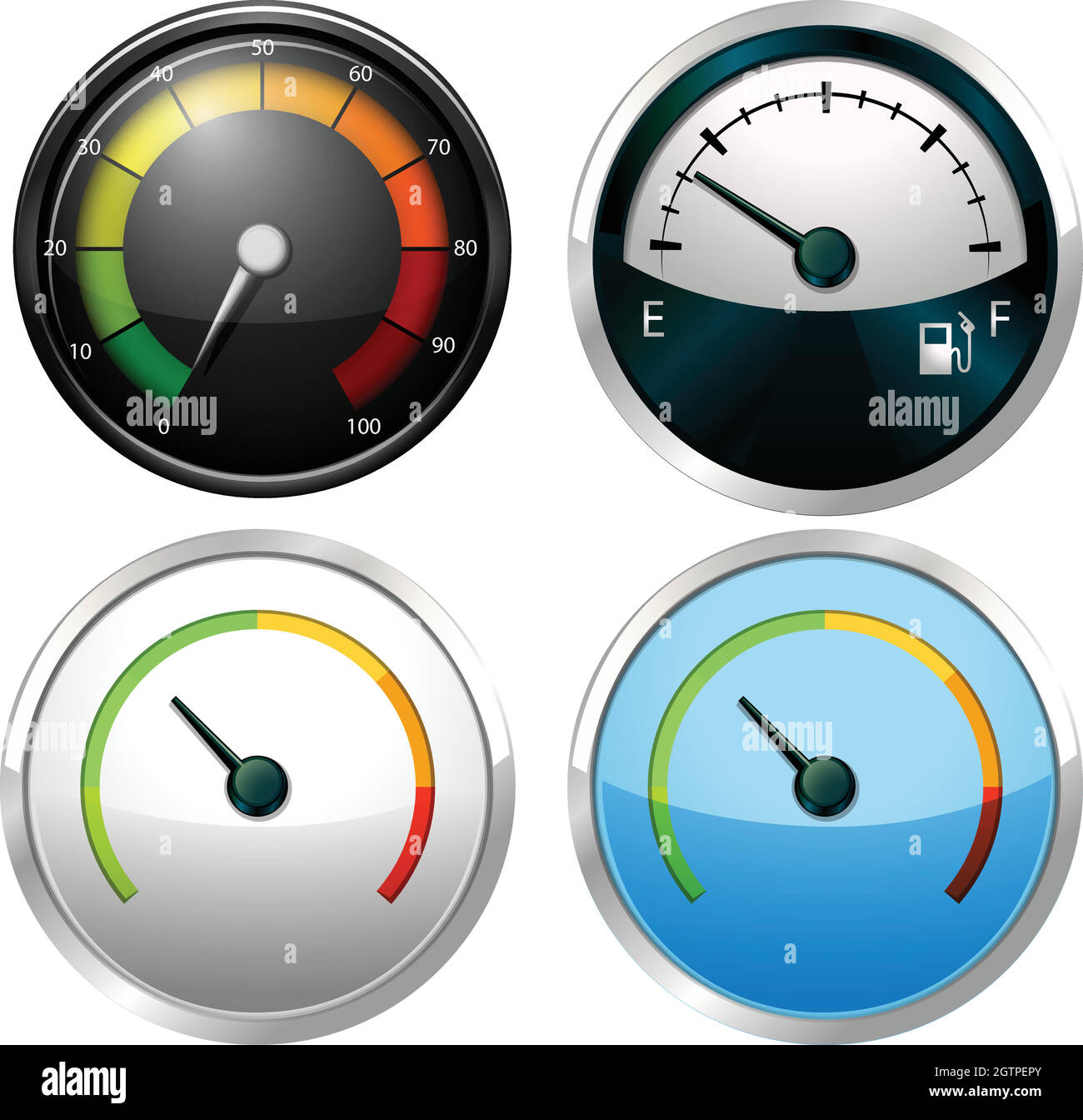 Compteur de carburant Banque d'images vectorielles - Alamy