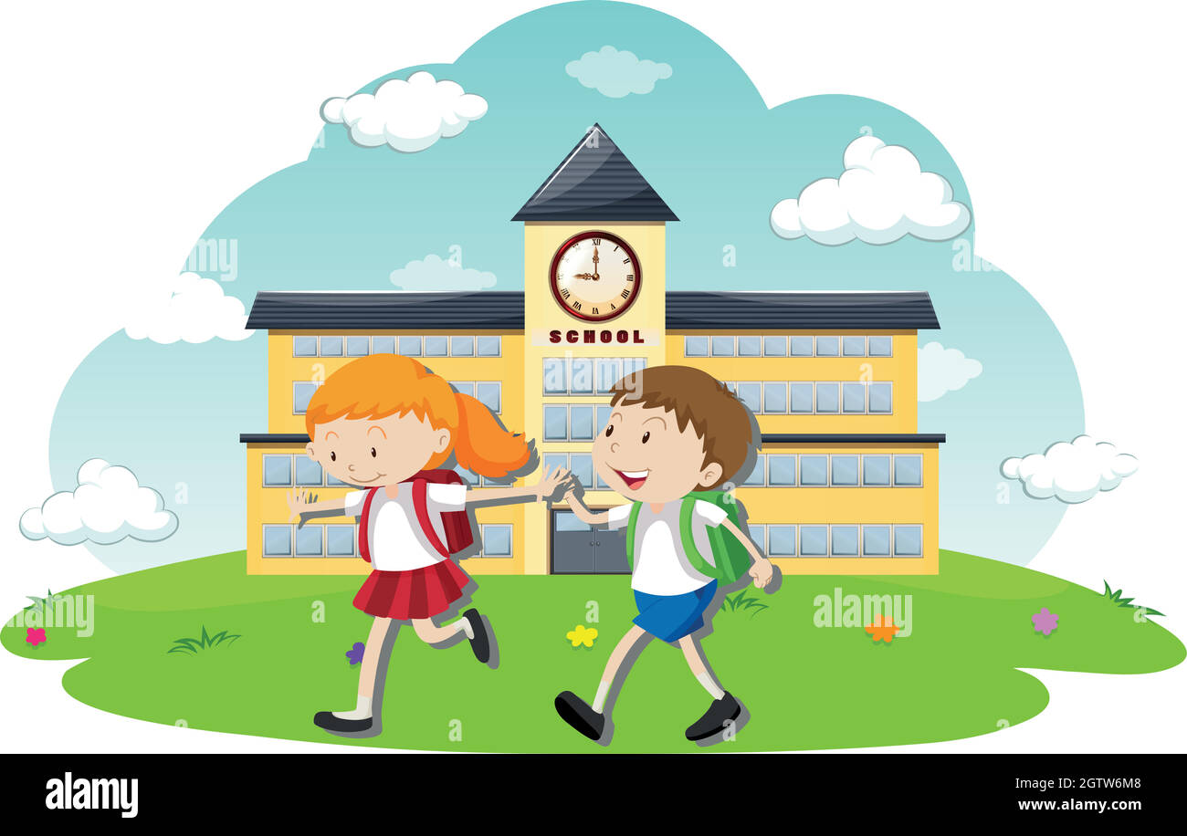 Happy student Banque d'images vectorielles - Alamy