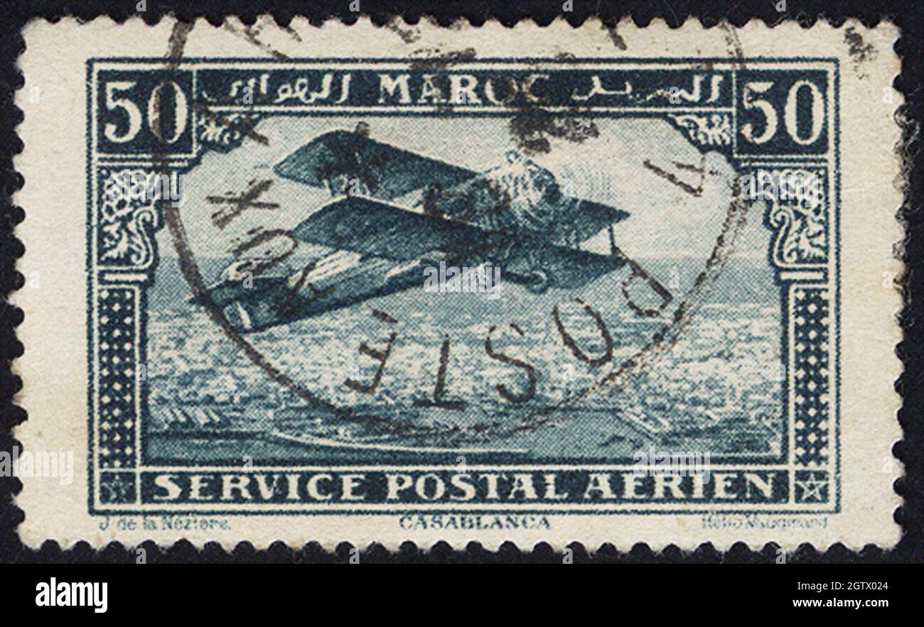 Timbres-poste du Maroc. Timbre imprimé au Maroc. Timbre imprimé par le ...