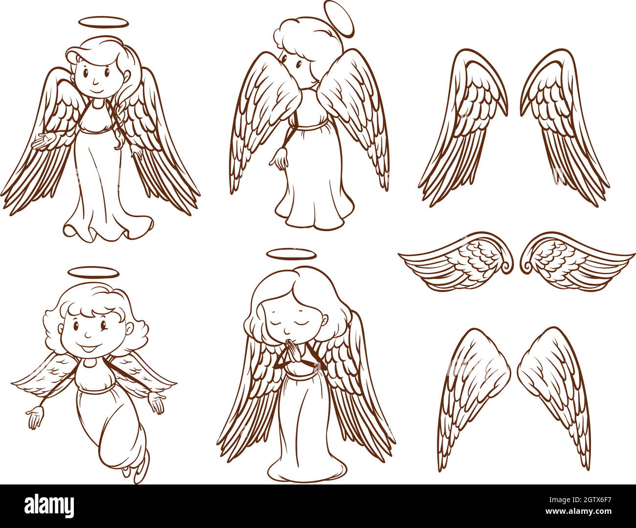 Ailes d'anges Banque d'images vectorielles - Alamy