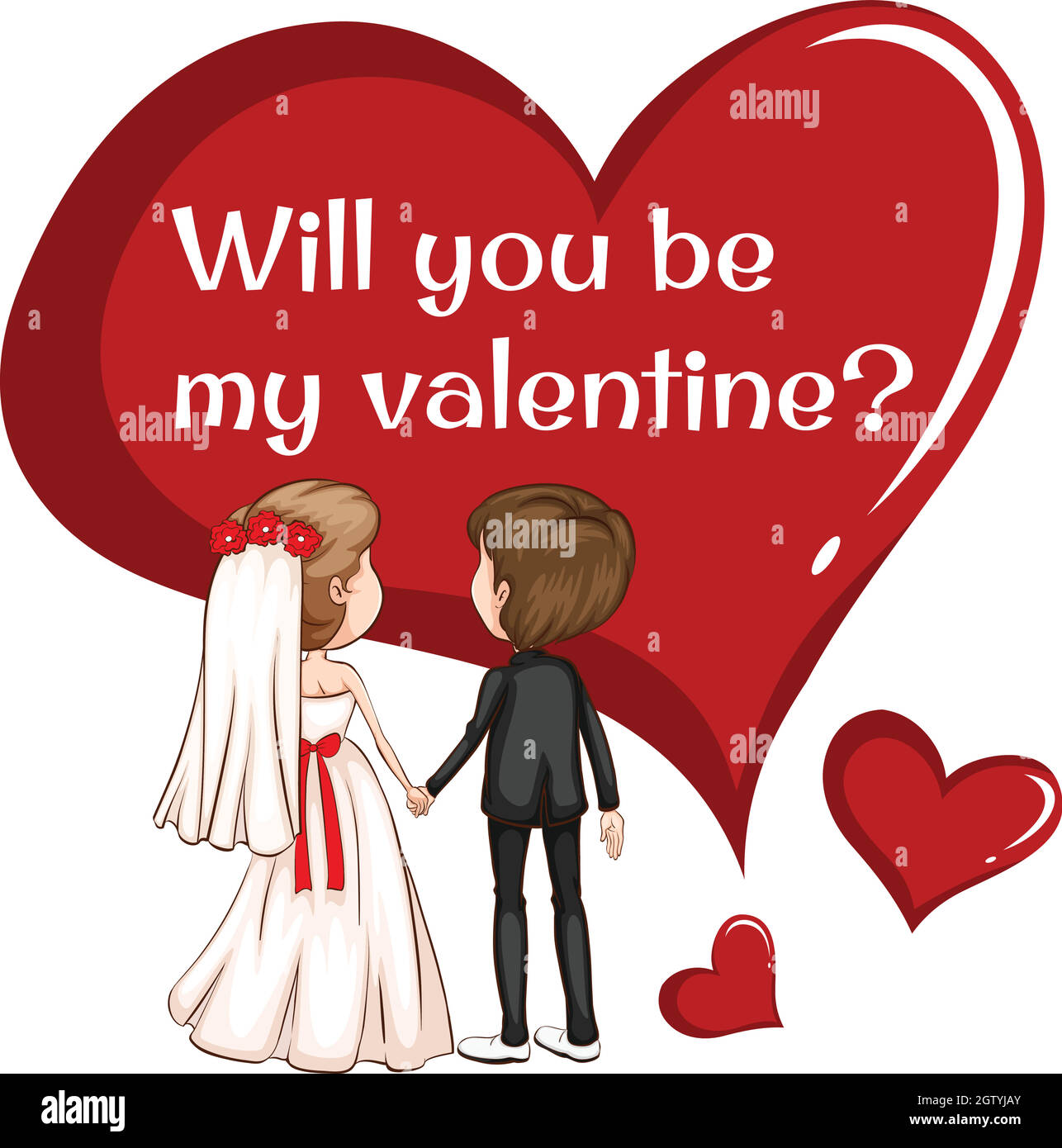 Grand coeur d'amour Banque d'images vectorielles - Alamy