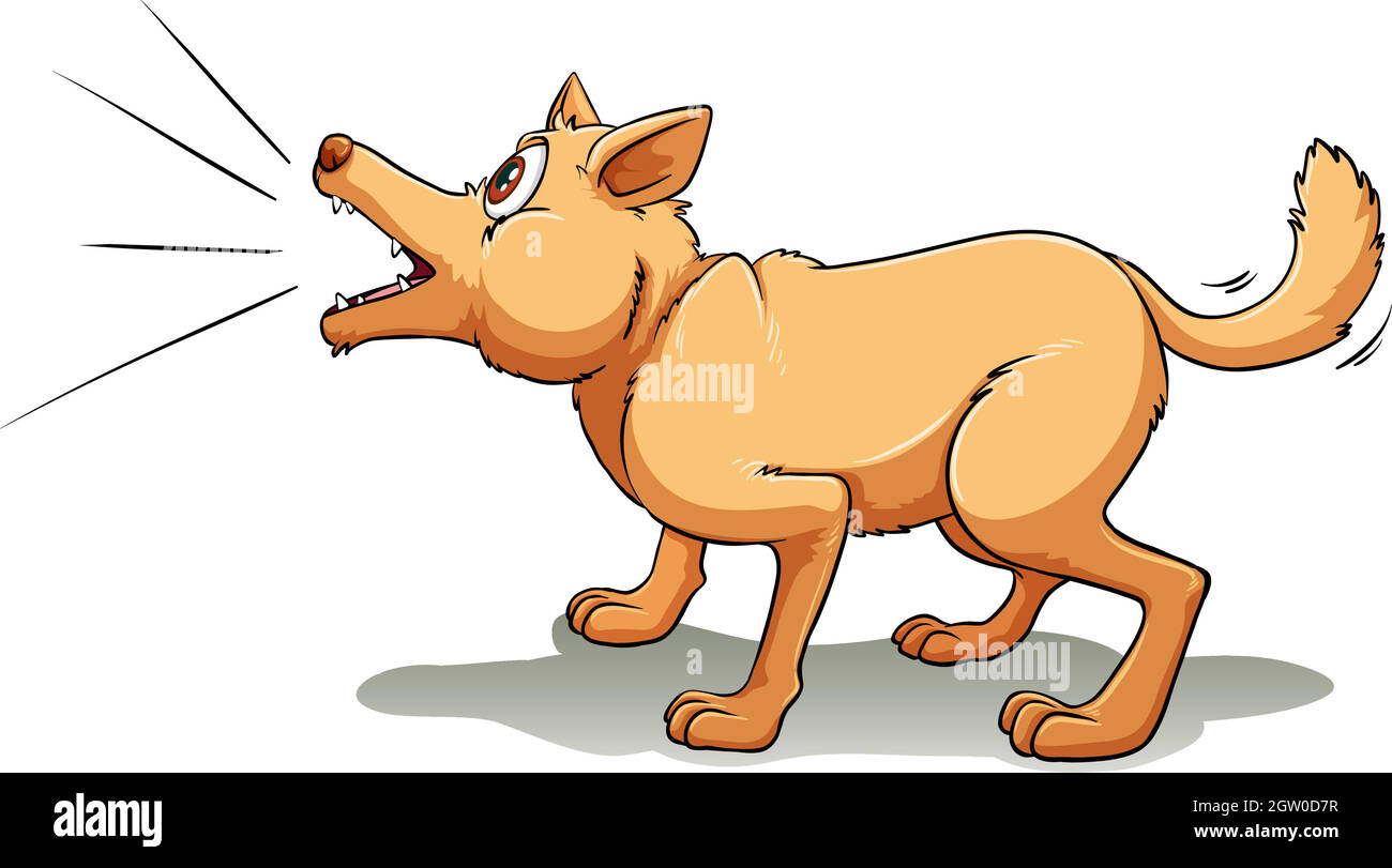 Barking dog cartoon illustration Banque de photographies et d’images à ...