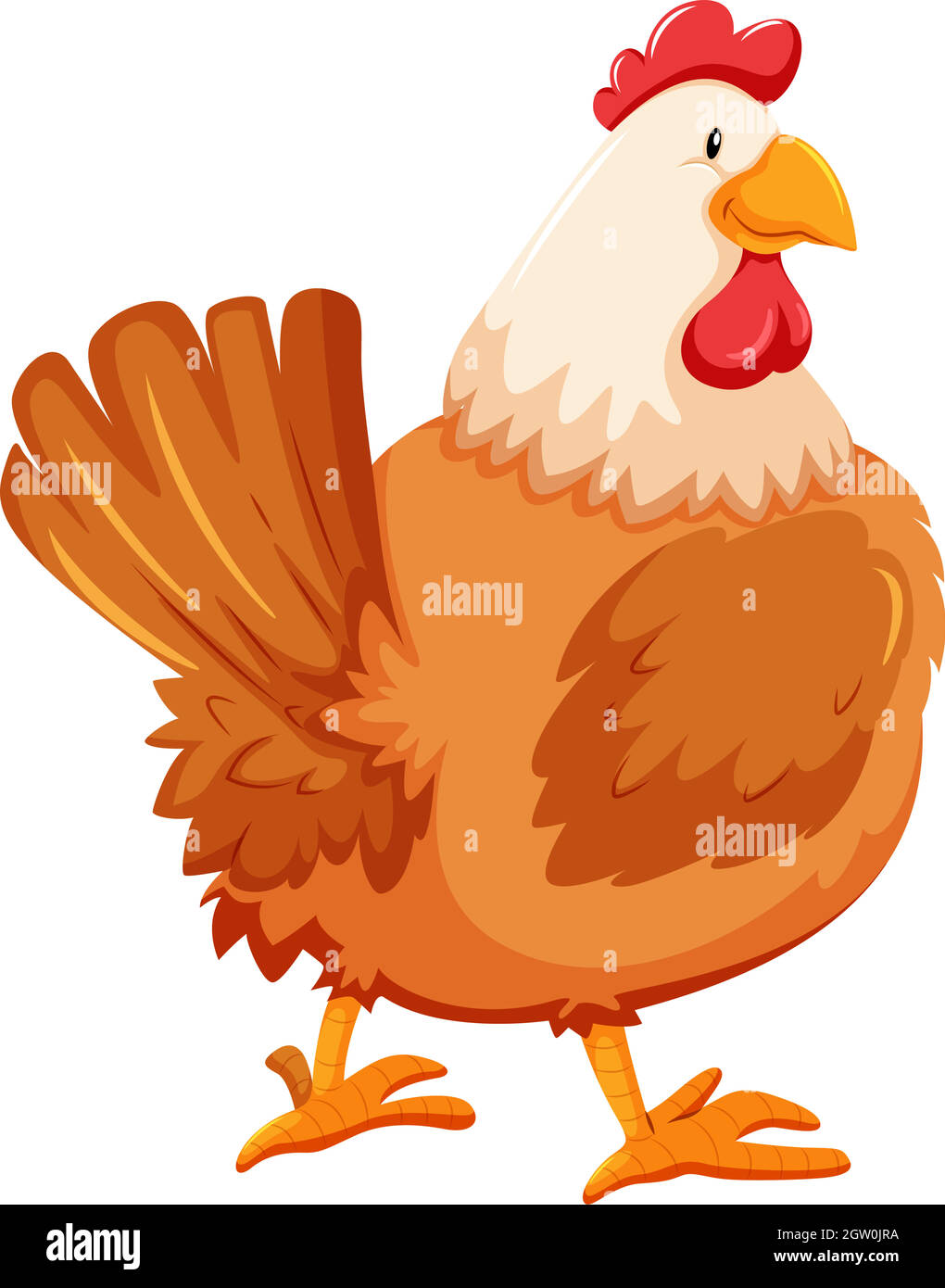 Happy cartoon hen picture illustration Banque d'images vectorielles ...