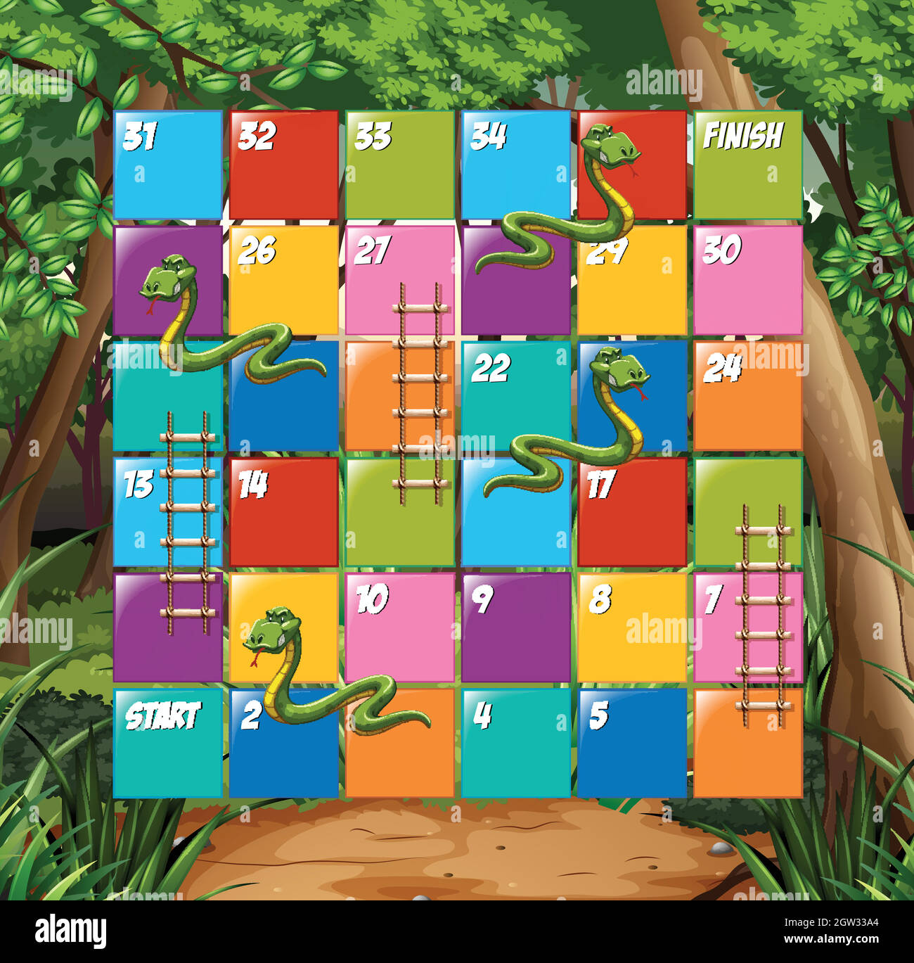 Jeu de serpents Banque d'images vectorielles - Alamy