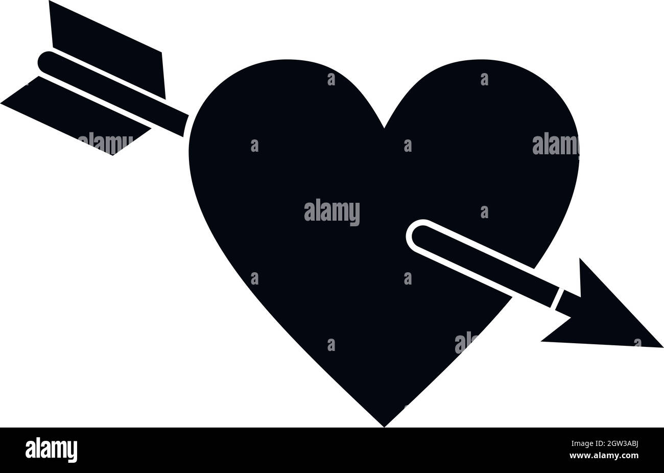 Fleche coeur symbole Banque d'images vectorielles - Alamy