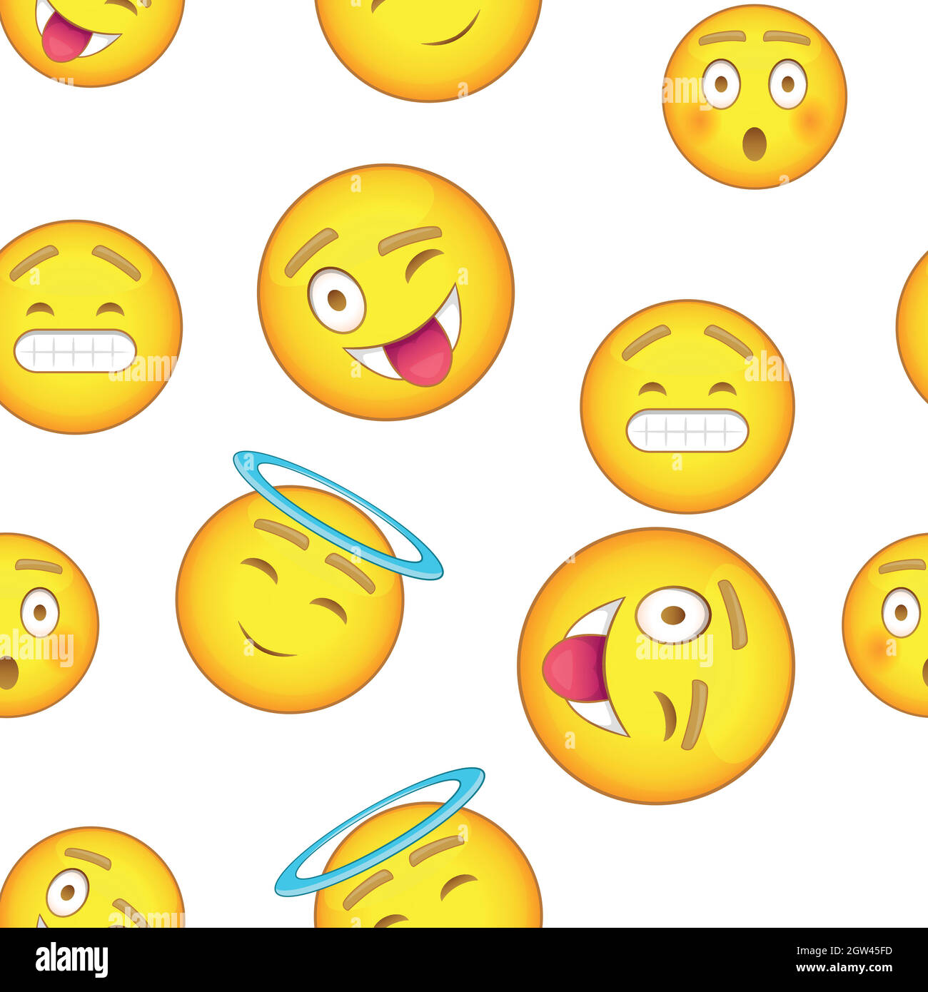 Motif smiley, style de dessin animé Image Vectorielle Stock - Alamy