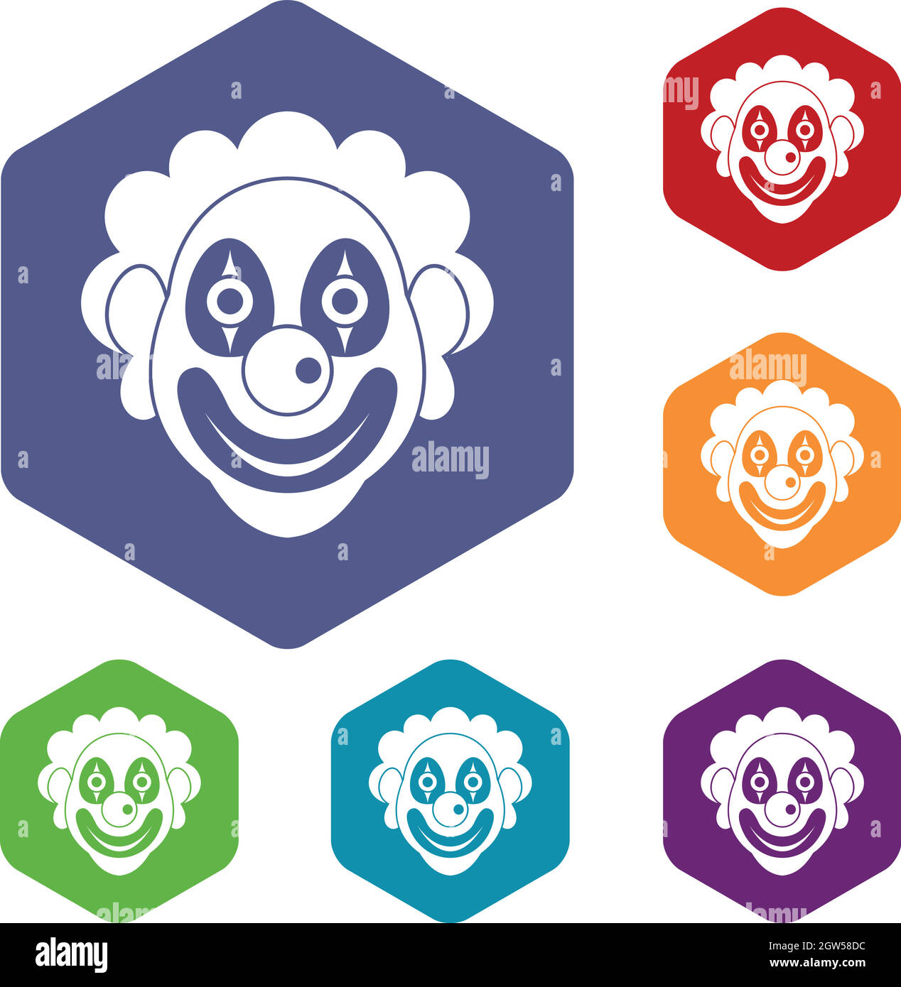 Collection de clown Banque d'images vectorielles - Alamy